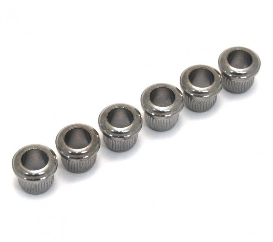 TK-MPB-C (6) Chrome Metric Vintage Style Press-In Guitar Tuner Bushings
