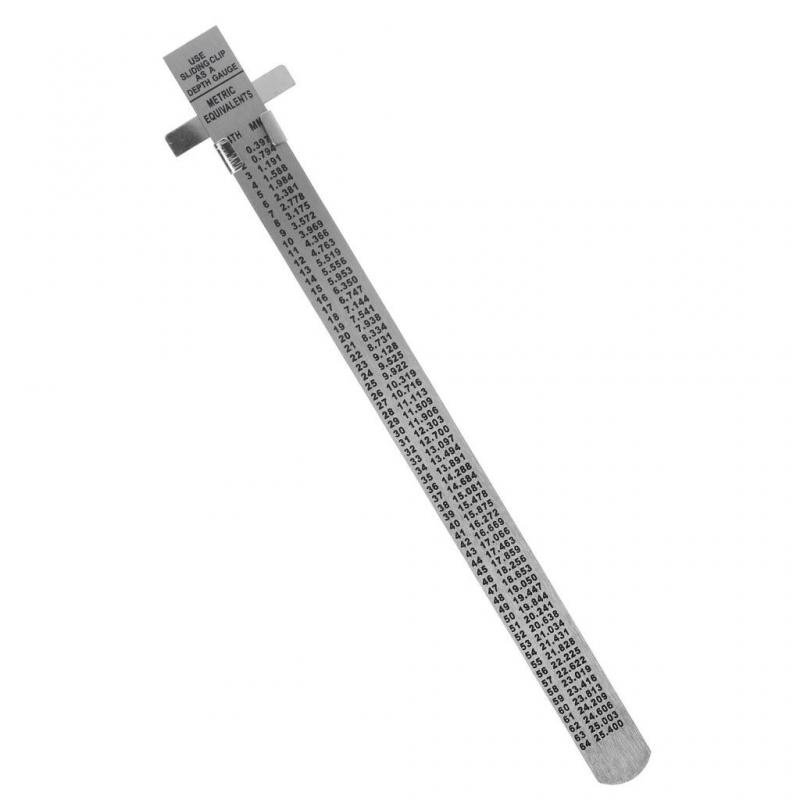 93684 6" Stainless Steel Pocket Rule Handy Ruler with inch 1/32” mm ...