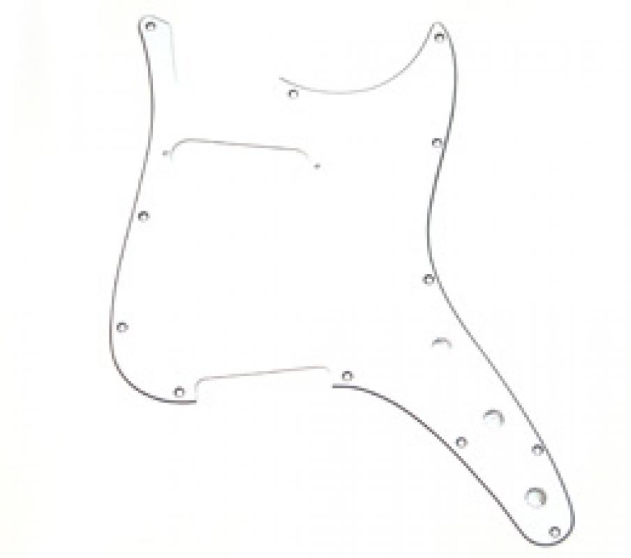 WD 3-PLY WHITE PICKGUARD FOR FENDER MUSICMASTER