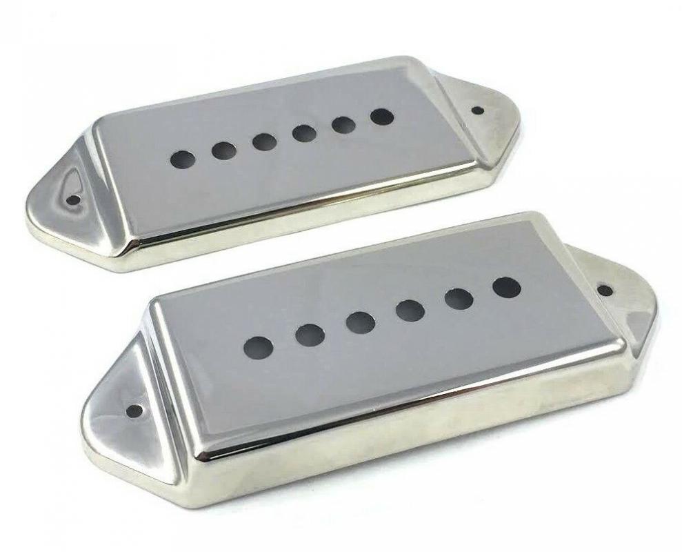 PC-0739-001 Nickel Metal Cover Set for P-90 P90 Style Dogear Guitar Pickups