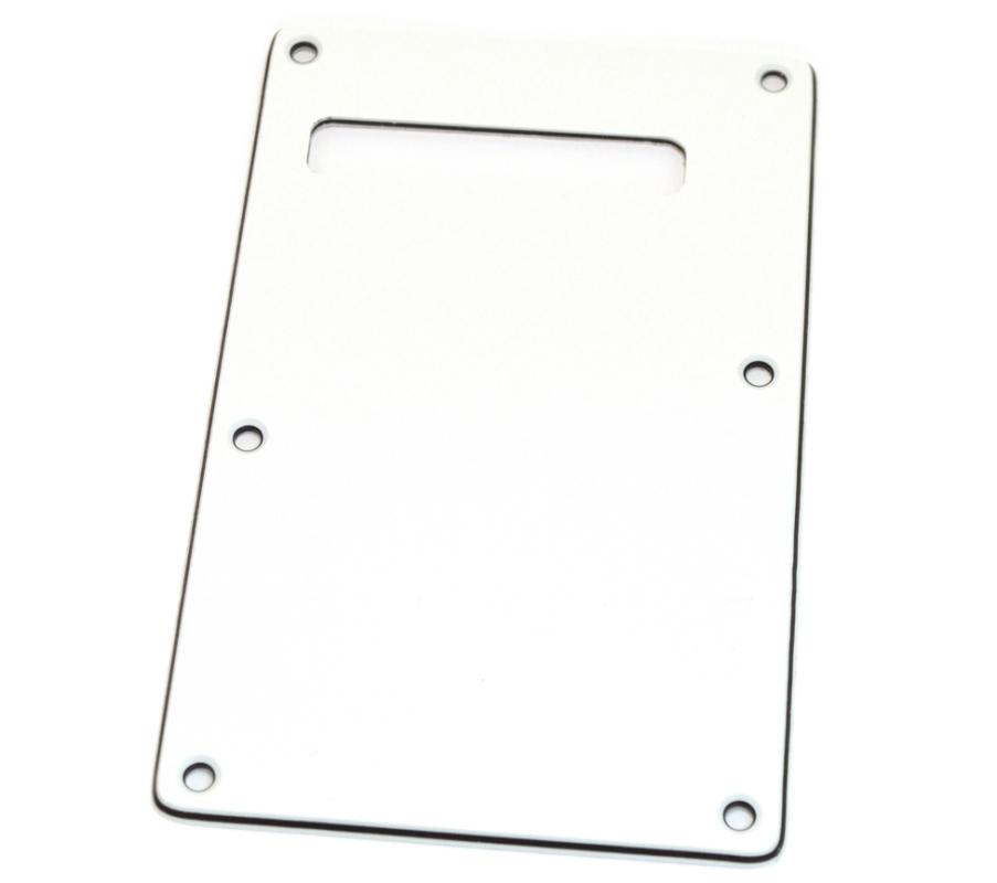 WD-STB-W Modern Cutout Tremolo Cover White Back Plate