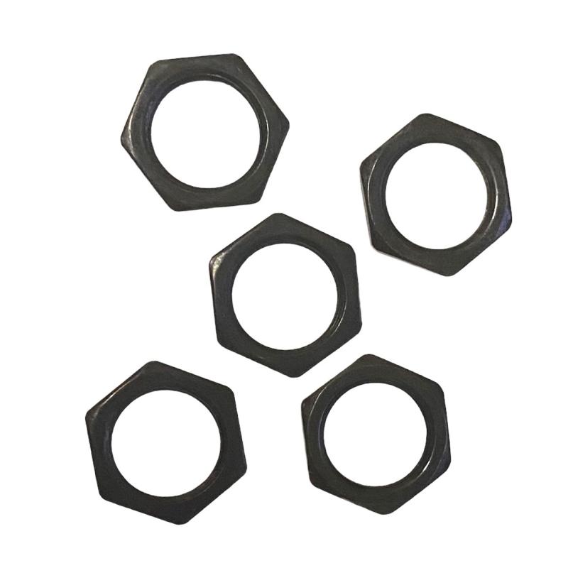 R-VKG-NUT-B (5) Black M9 Hex Nuts For Marshall Jack/Pots